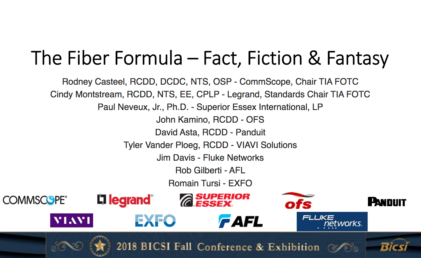 The Fiber Formula: Fact, Fiction & Fantasy - Fiber Optics Tech Consortium The Fiber Formula: Fact, Fiction & Fantasy - Fiber Optics Tech Consortium